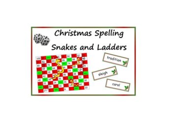 Christmas Spelling Snakes and Ladders – Teaching With Ease