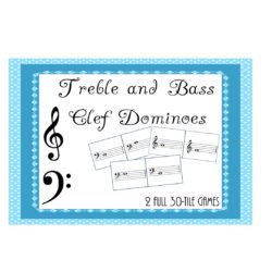 Treble and Bass Clef Musical Note Flashcards – Teaching With Ease