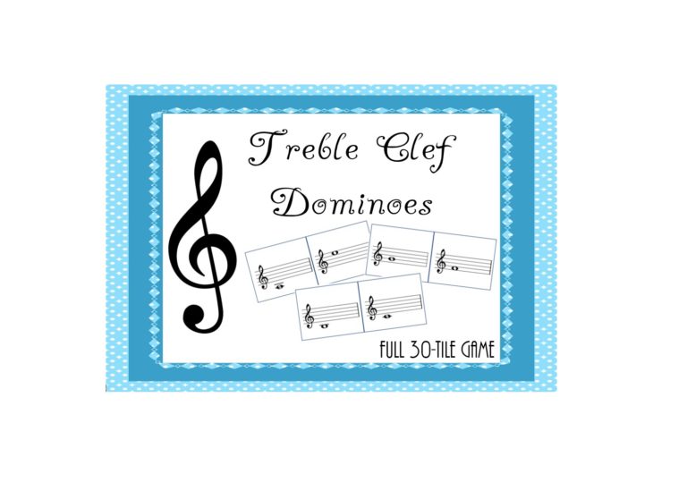 Treble Clef Dominoes – Teaching With Ease